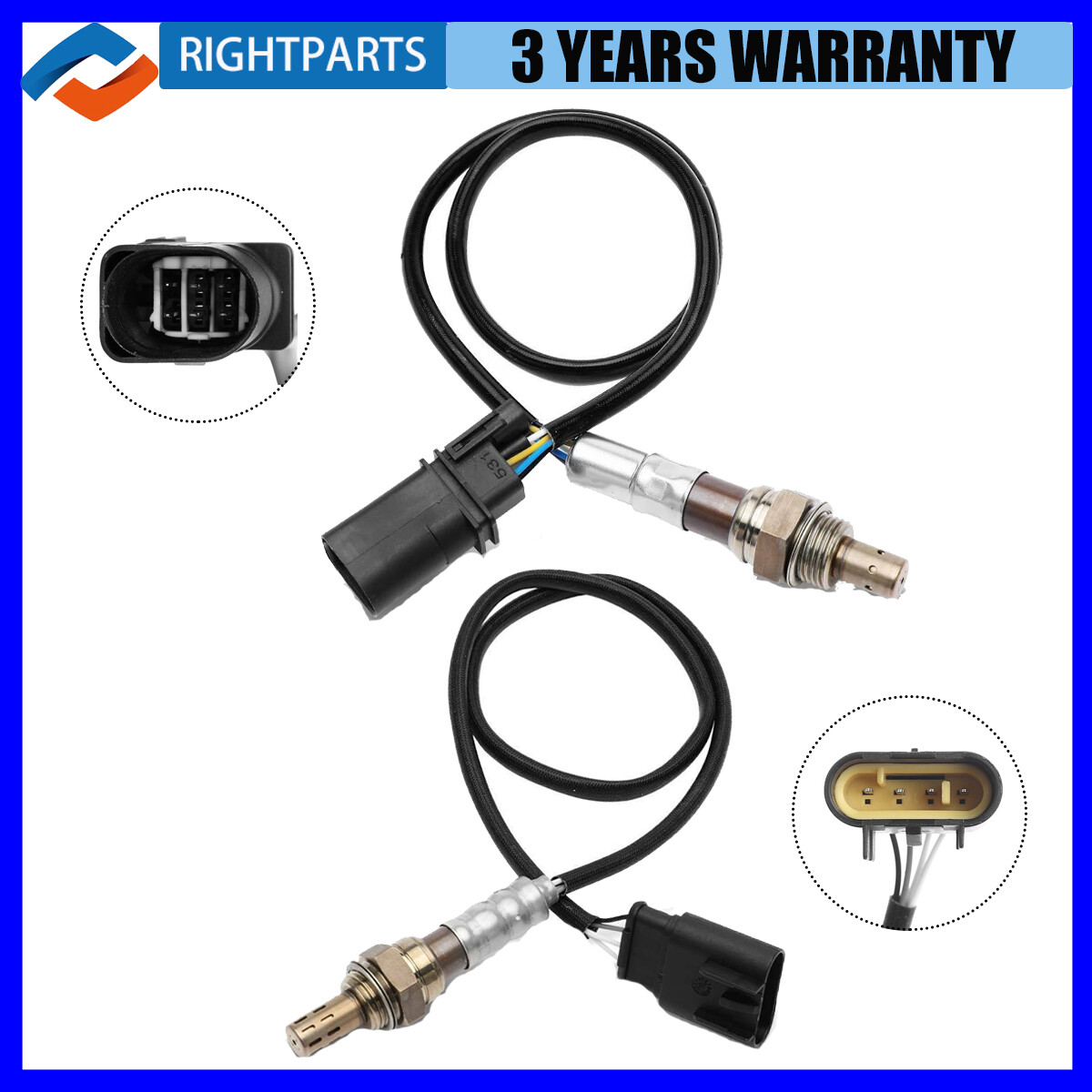 2Pcs Upstream & Downstream O2 Oxygen Sensor For Fiat 500 2012-2017 1.4L ...