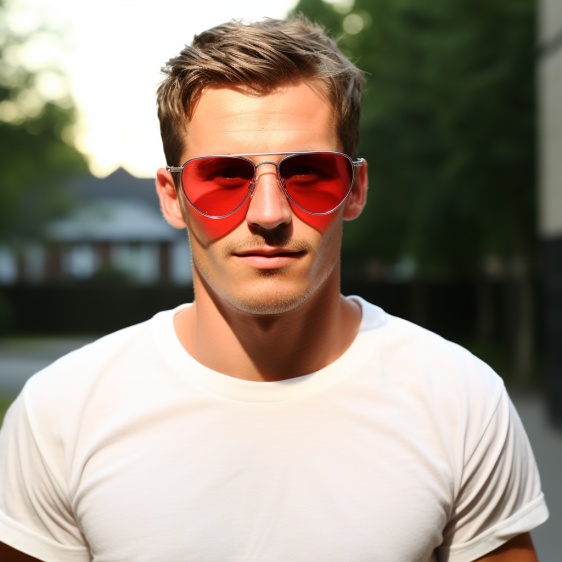 RED LENS AVIATOR STYLE MEN WOMEN SUNGLASSES SILVER METAL FRAME SHADES ...