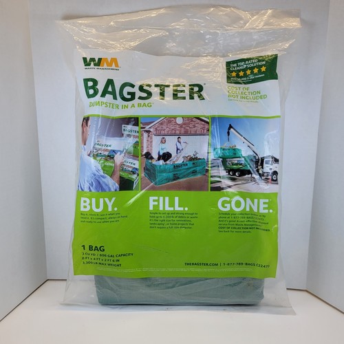 Waste Management Bagster 3CUYD Dumpster in a Bag Holds up to 3,300 Lb ...