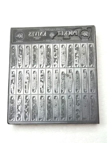 Vintage Colonial Knife Letter Press Print Block Colonial Pocket Knife ...