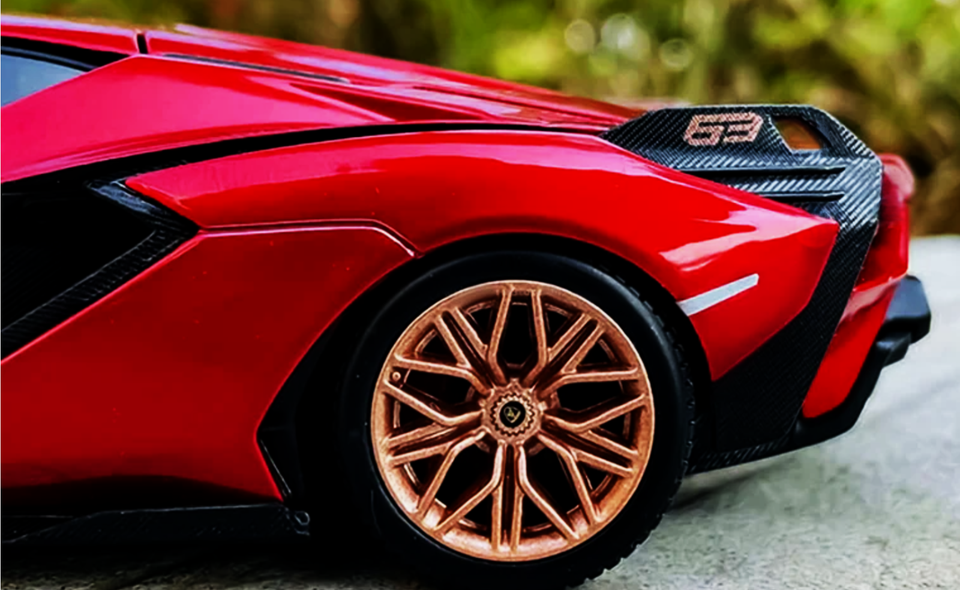 Lamborghini Race Car Hypercar w/Orig. Wheels Rims Custom Built1:18SCALE ...