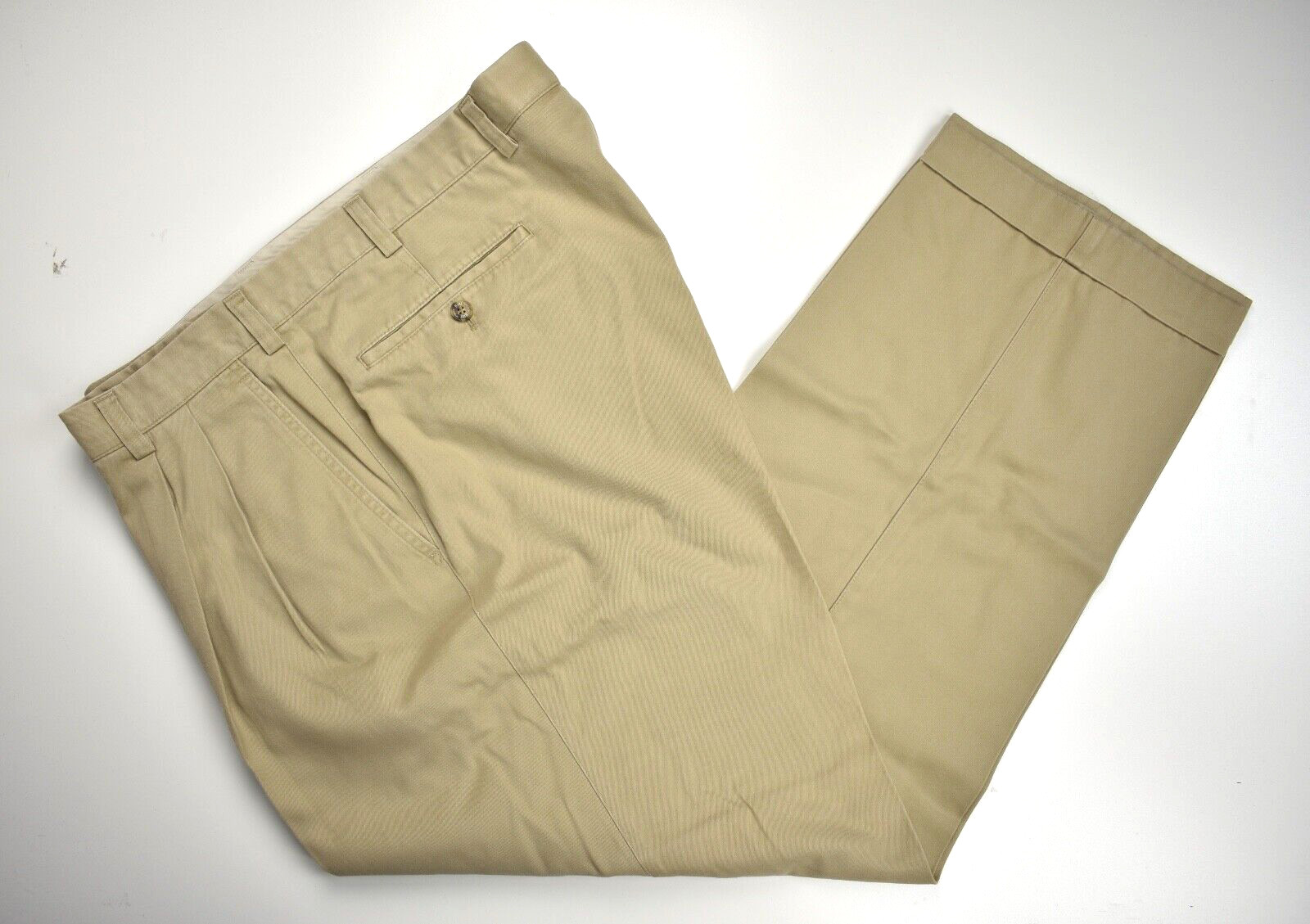 Hiltl Sports Solid Light Tan 100% Cotton Dress Pleate… - Gem