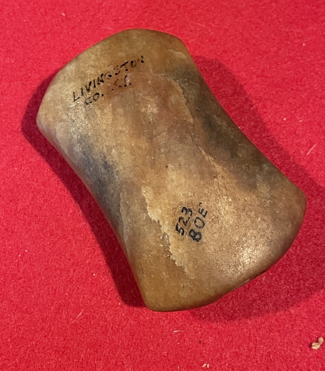 3 1/8 Inch Townsend Red Quartz Bannerstone Ex Bouedaman Pictured ...