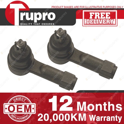 2 Trupro LH+RH Outer Tie Rod for NISSAN PULSAR N12 STANZA T11 ESCARGO ...