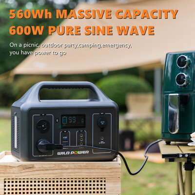 600W Portable Power Station Generator Power Bank Camping Backup Storage ...