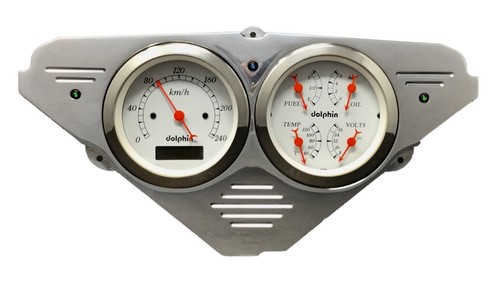 1955 1956 1957 1958 1959 Chevy Truck Quad 2 Metric Gauge Dash Panel ...