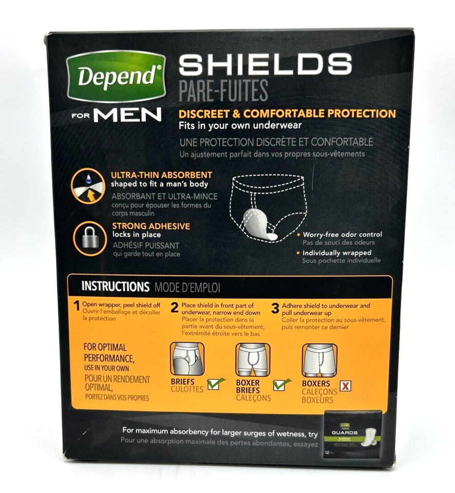 Depend Depends Shields For Men Light Absorbency - 58 Count 785923252919 ...