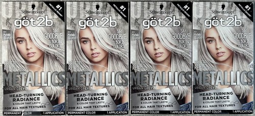 Schwarzkopf Got2b Metallic Permanent Hair Color M71 Metallic Silver - 4 ...