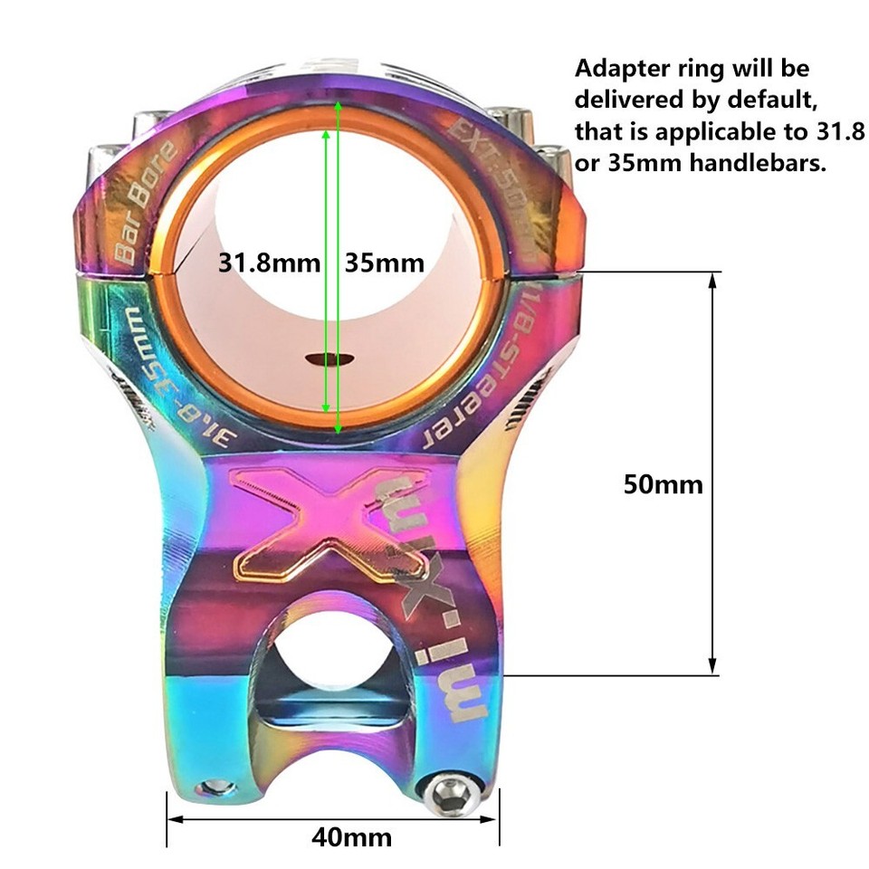 Ultra-light Bike Stem Bicycle Aluminium Alloy Stem 31.8*50mm Multicolor ...