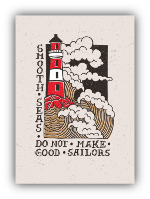 Smooth Seas Do Not Make Good Sailors Vinyl Sticker Car Bumper Decal | eBay