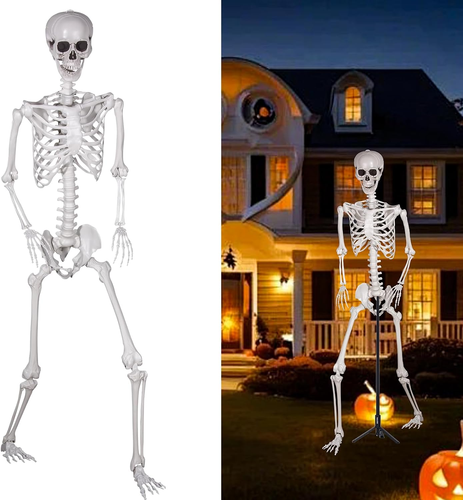 7.9Ft Halloween Full Size Skeleton, Realistic Giant Human Skeleton ...