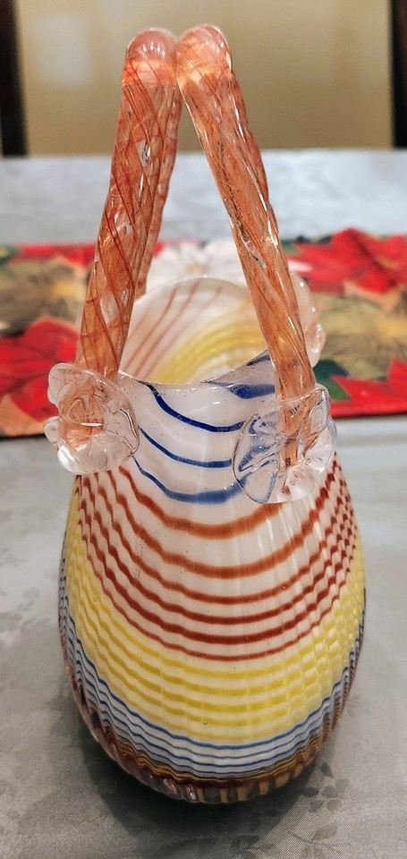 BLOCK CRYSTAL MOUTH BLOWN HAND CUT & POLISHED GLASS HANDBAG VASE 8.5" x ...