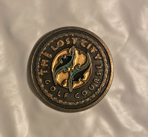 THE LOST CITY GOLF COURSE, SOUTH AFRICA 1"- COIN STYLE Ball Marker. VTG ...