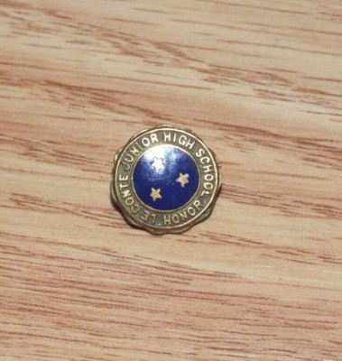 Vintage Le Conte Junior High School Honor Award Gold Tone Lapel Pin | eBay