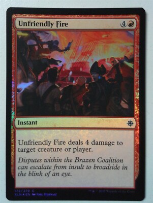 Unfriendly Fire *FOIL Common* Magic MtG x1 Ixalan | eBay
