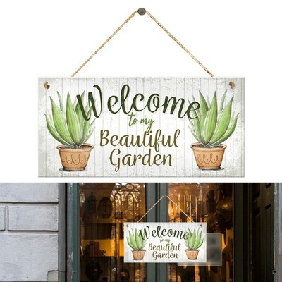 Wood Hotel Bulletin Board Flower Shop Sign Door Plate Durable Door Sign ...