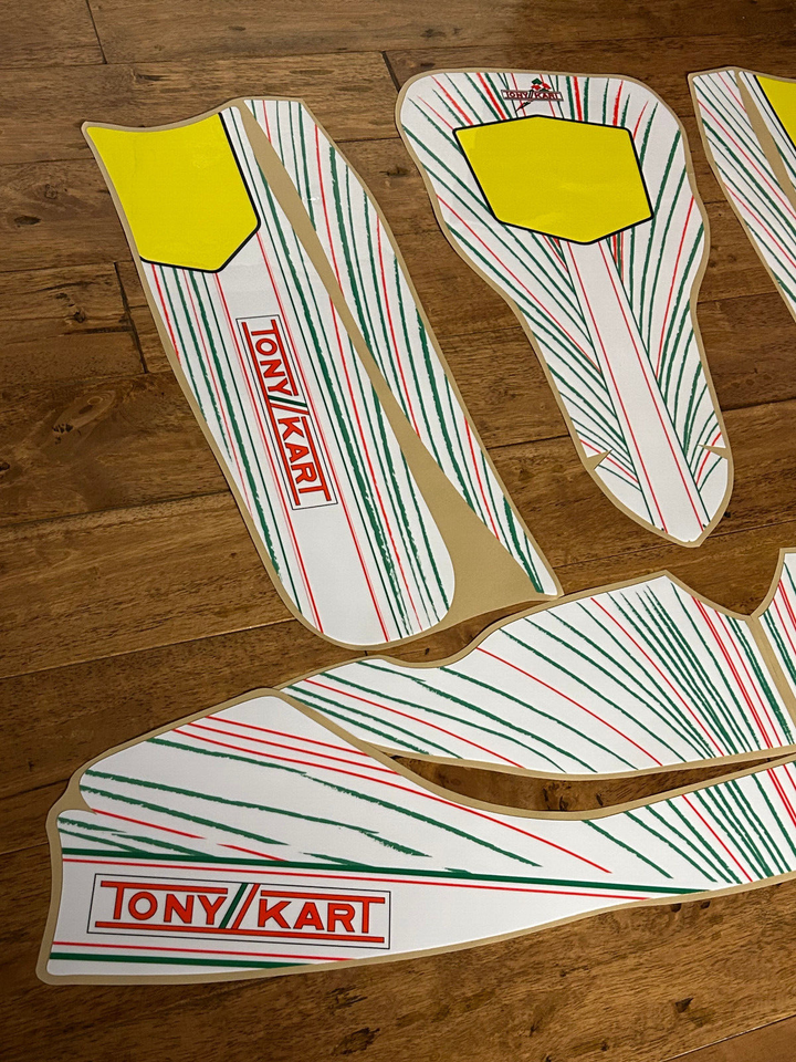 TONY KART M6 GRAPHICS KIT QUALITY GO KART DECALS FULL SIZE GOKART TONY ...