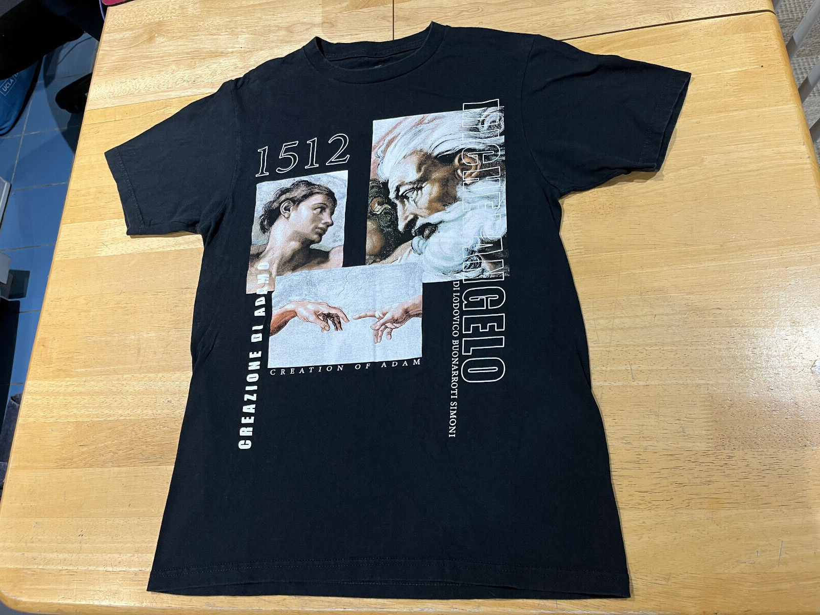 Michelangelo The Creation Of Adam Art Graphics BLACK … - Gem