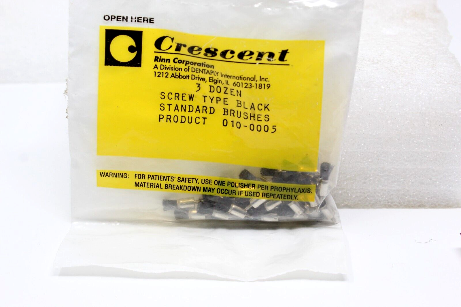 Crescent Screw Type Black Standard Brushes ~ Pack of 36 | eBay