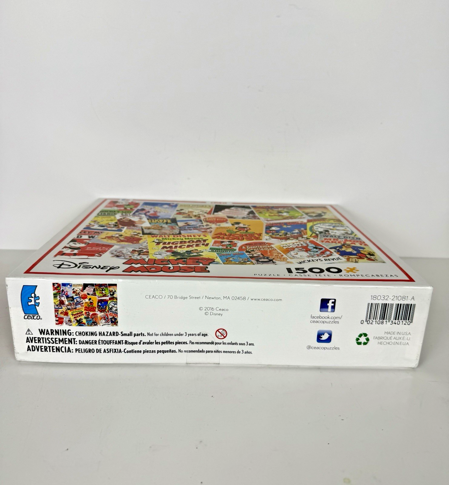 Disney Mickey Mouse 1500 Piece Puzzle - Ceaco Vintage Poster Collage ...