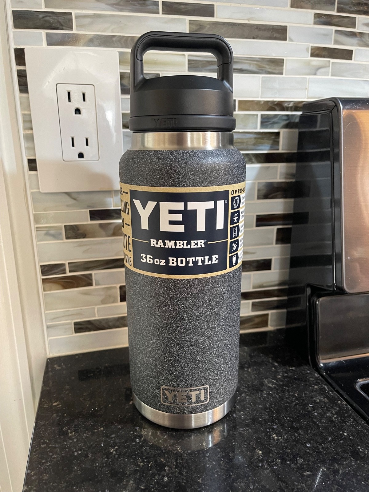 yeti rambler 36 oz - blackstone | eBay