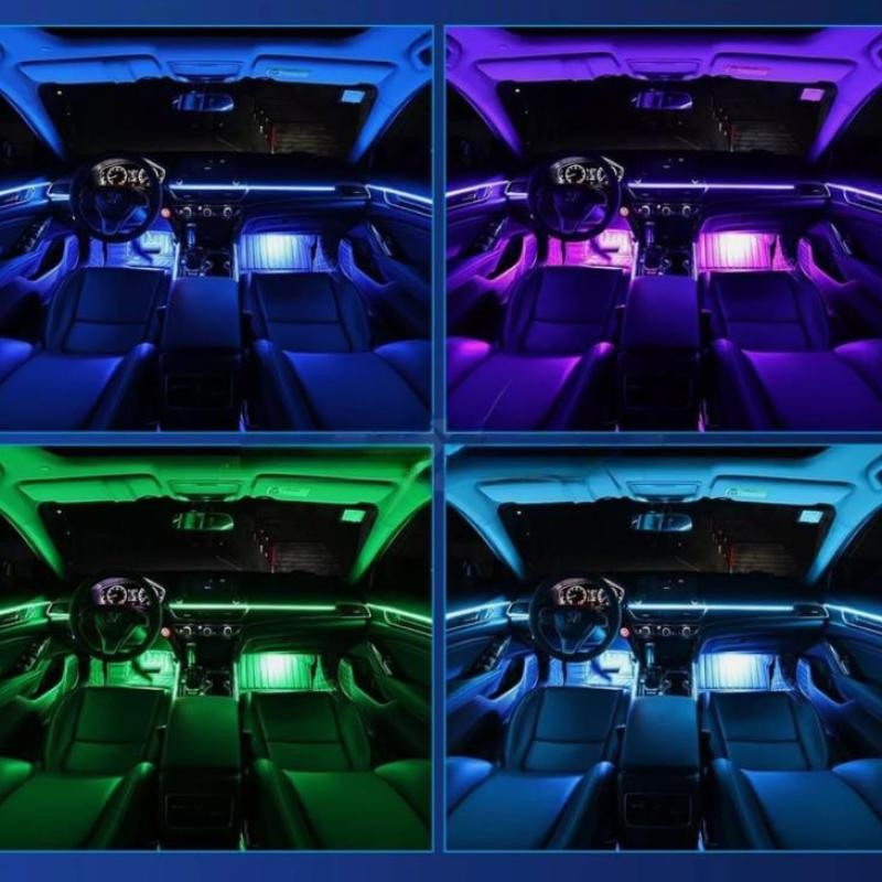 5-In-1 APP Control RGB LED Interior Strip Light Car Ambient Atmosphere ...