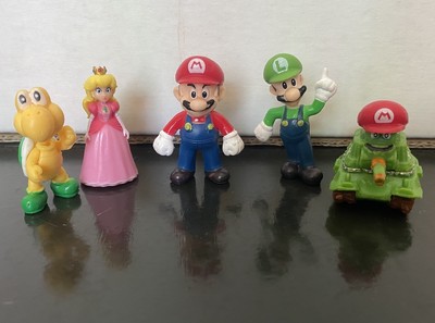 Mario Bros. Mini PVC Figures Lot (Mario, Luigi, Peach, Cappy Tank ...