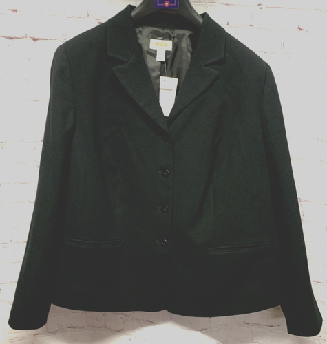 Talbots Women's Blazer Jacket Suit Separate Size 16W Black New | eBay