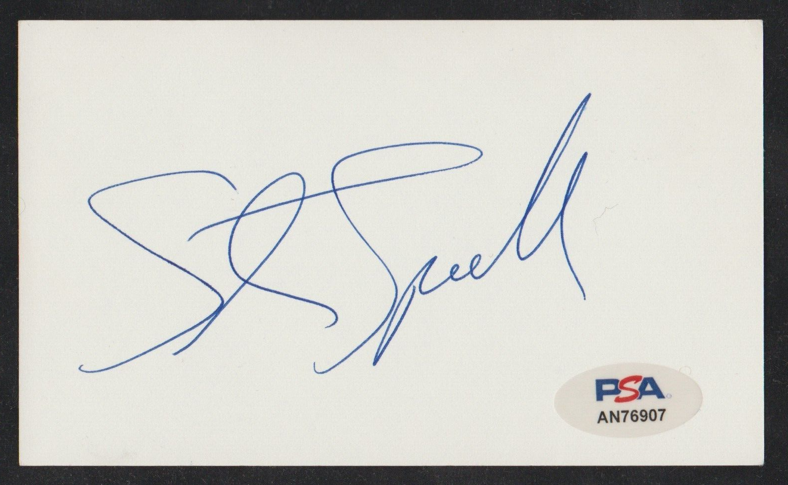 STEVEN SPIELBERG Signed 3 x 5 Index Card Autograph PSA/DNA Certified ...