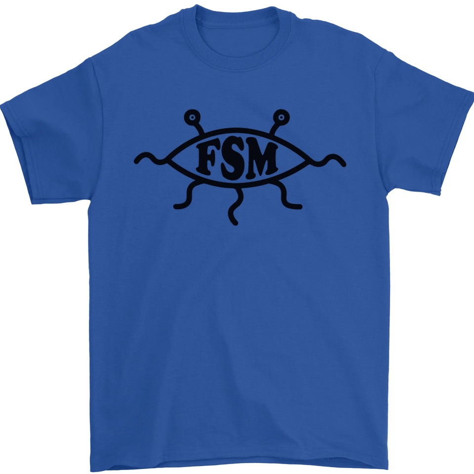 Fsm Kirche Fliegen Spaghetti Monster Atheist Herren 100% Baumwolle | eBay