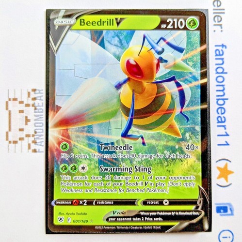 Beedrill V ULTRA RARE card 001/189 Sword & Shield Astral Radiance 2022 ...