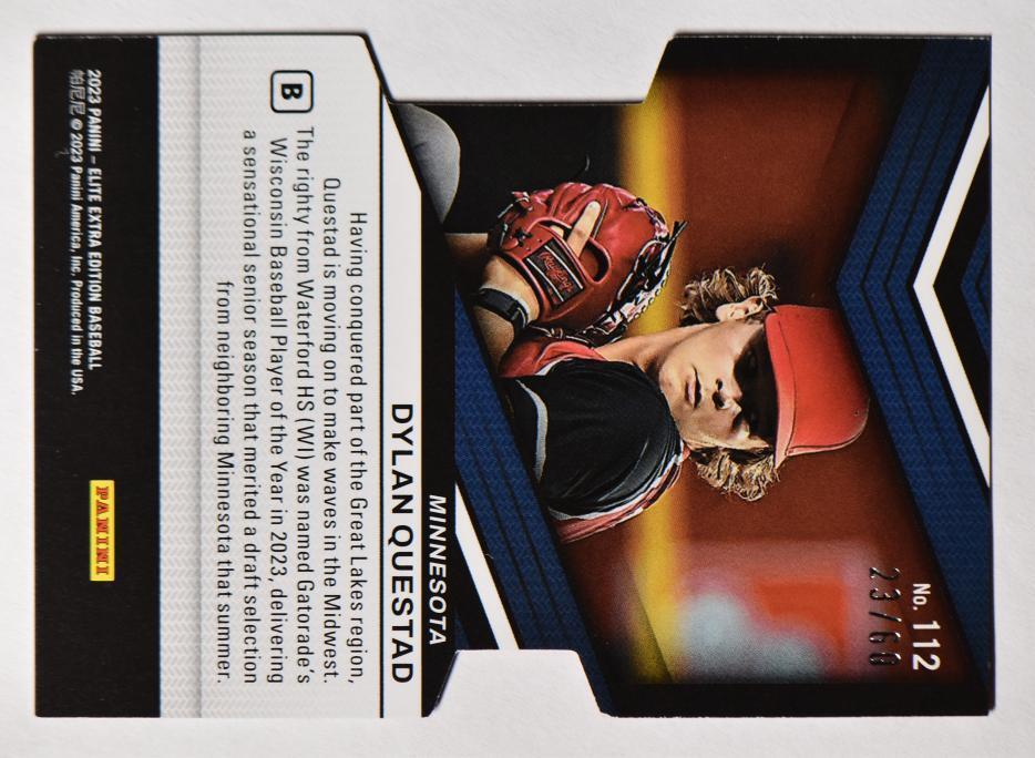 2023 Elite Extra Edition Base Prime Numbers B Diecut Red /60 #112 Dylan ...