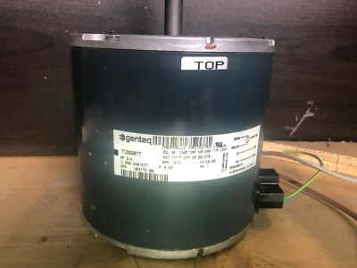 GENTEQ MOTOR 3/4 HP , 1PH MODEL #71265077 220-240-277 RPM 1075THERMALLY ...