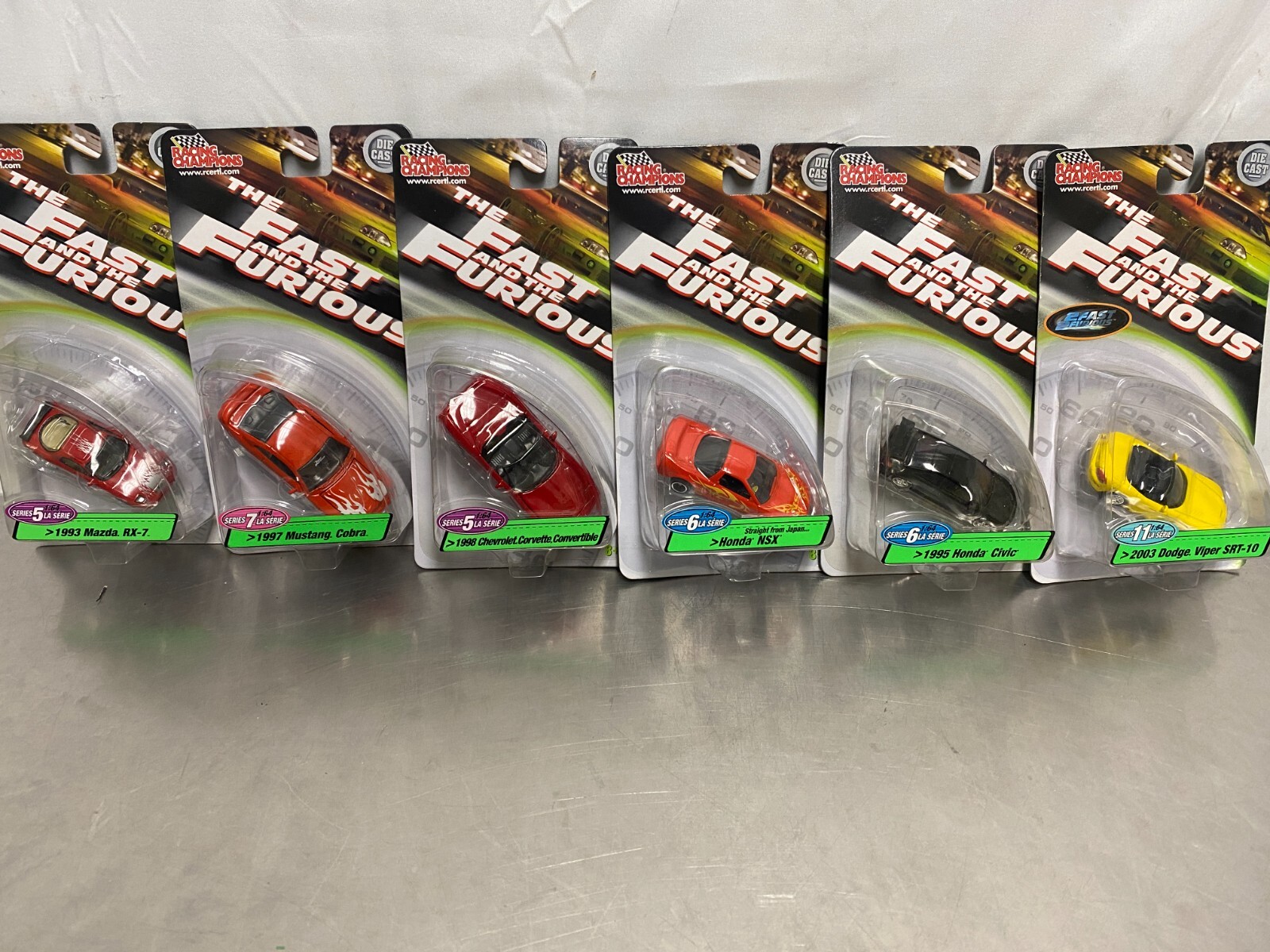 Racing Champions Fast and the Furious Diecast Car Lot of 6 -NH | eBay