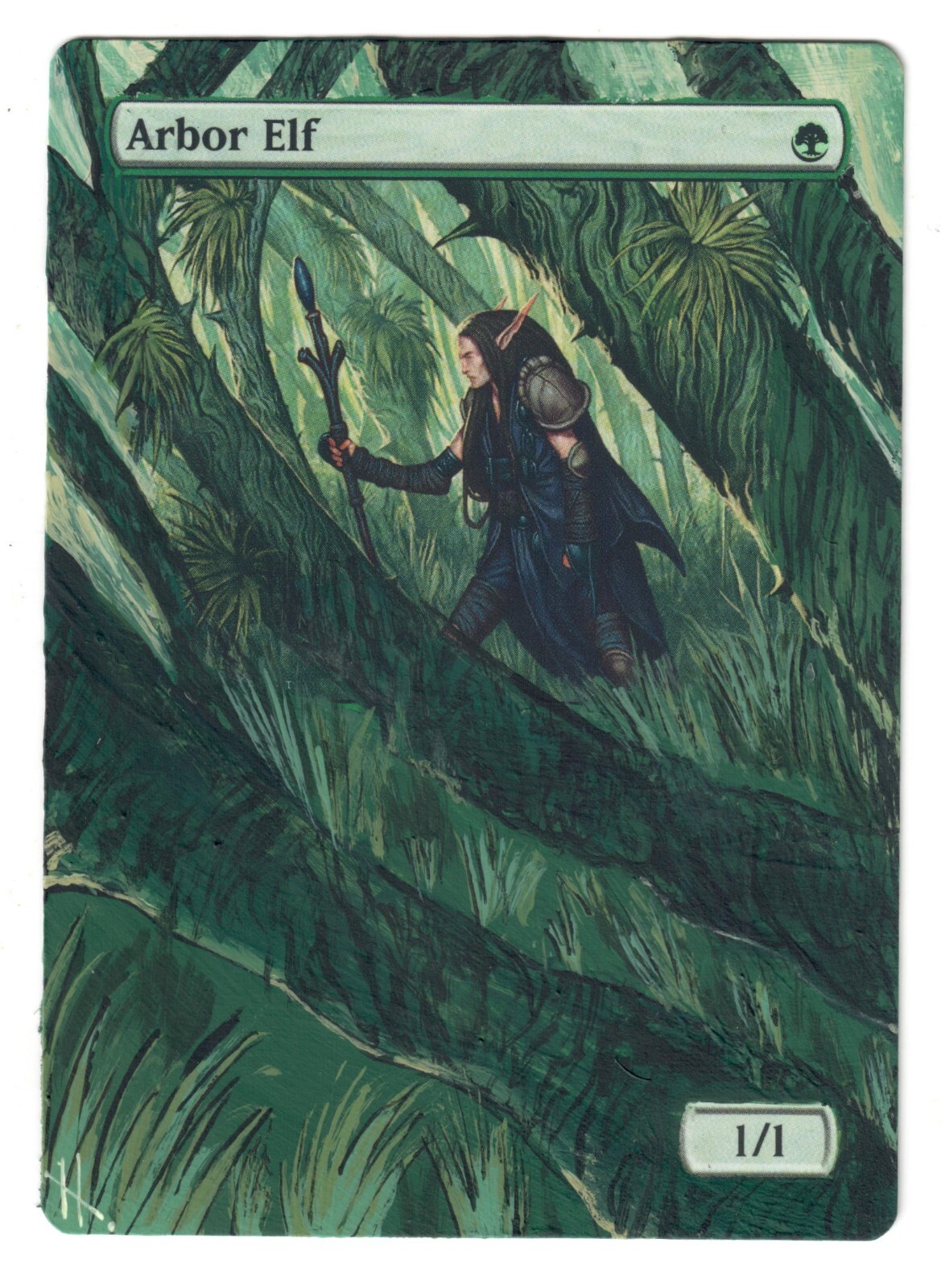 Arbor Elf Altered Full Art MTG Magic EDH Forest Non-Foil Zendikar Alt ...