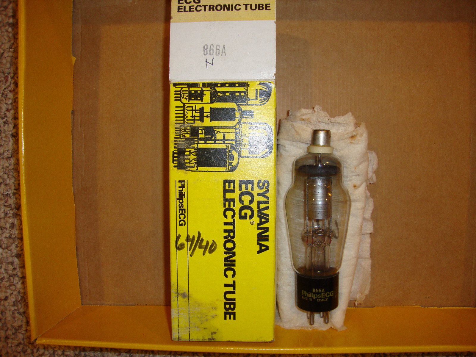 1 TV-7 TESTED GOOD NOS/NIB SYLVANIA 866A RECTIFIER RADIO VACUUM TUBE ...