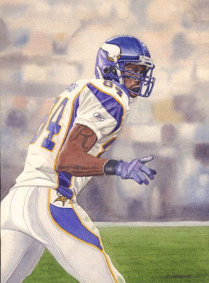 RANDY MOSS VIKINGS ART PRINT | eBay