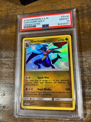 POKEMON 2019 Sun Moon Hidden Fates GARCHOMP Holo #SV40 PSA 10 Gem Mint ...