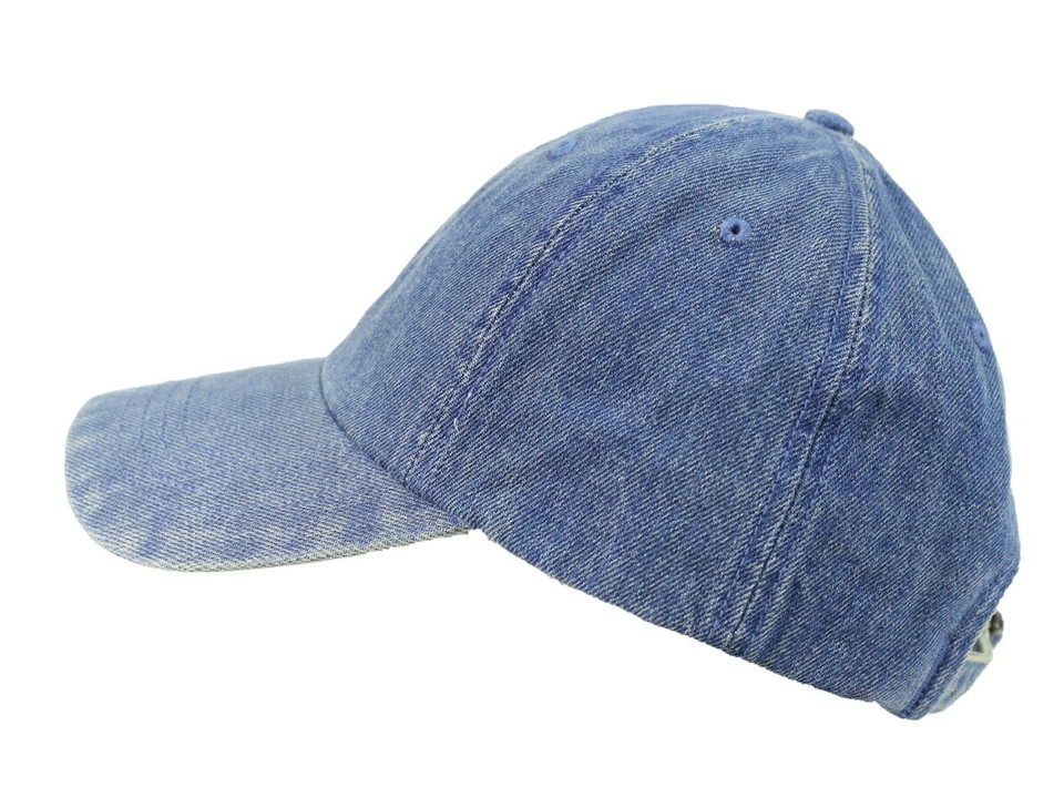 Polo Ralph Lauren Adjustable Denim Baseball Cap Hat with Pony - Denim ...