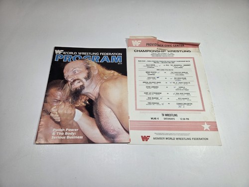 Vintage WWF 1984 Original Program Vol 116 With Match Lineup Card Providence RI | eBay