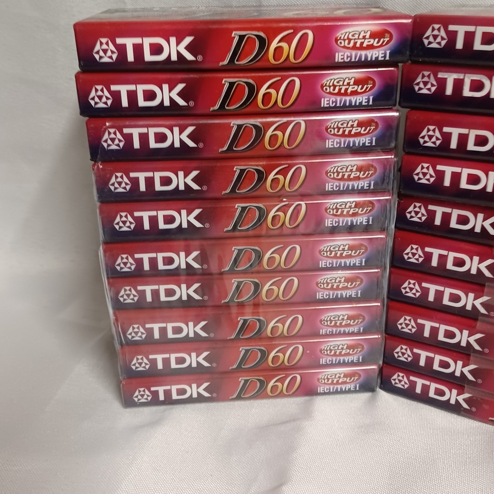 TDK Blank Cassette Tapes Lot Of 20 New Sealed D 60 / 90 HIGH OUTPUT ...