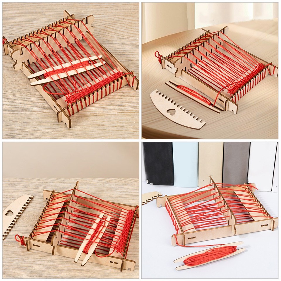 Diy Loom Knitting Toy Wooden Loom Toy Wooden Weaving Machine Toy | eBay ...