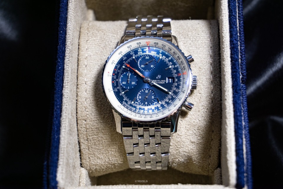 Breitling Navitimer 41 Near MINT! Rare Blue Dial A13324 A13324121C1A1 ...