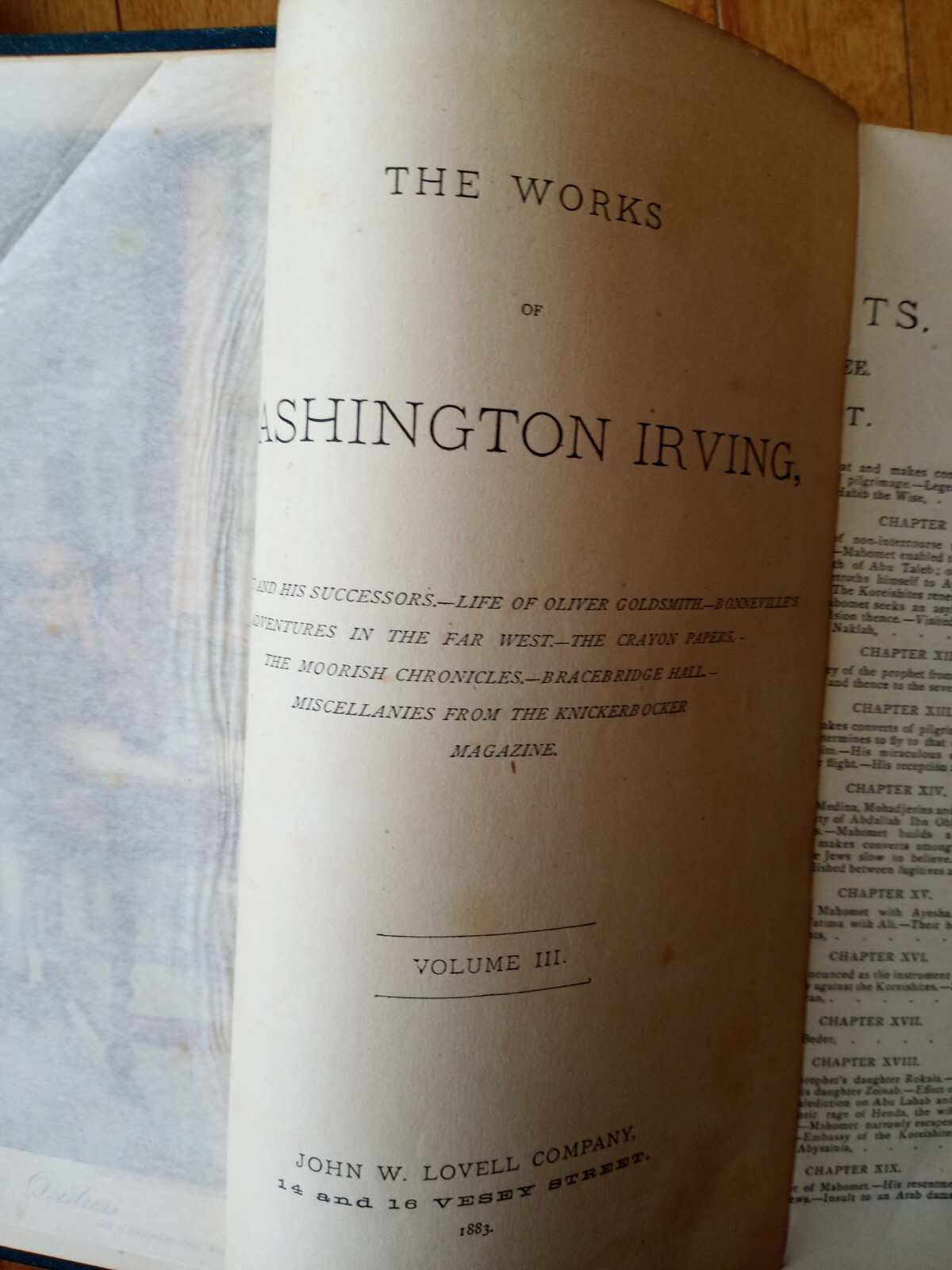 1883 LIFE & WORKS OF WASHINGTON IRVING 3 VOLUMES Lovell Publisher1883 ...
