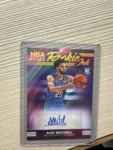 2024-25 Panini NBA Hoops Ajay Mitchell Autograph Rookie Oklahoma City ...