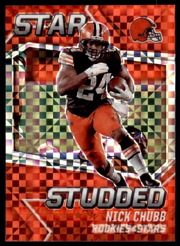 Nick Chubb 2021 Panini Rookies & Stars Red Plaid Prizm Star Studded ...
