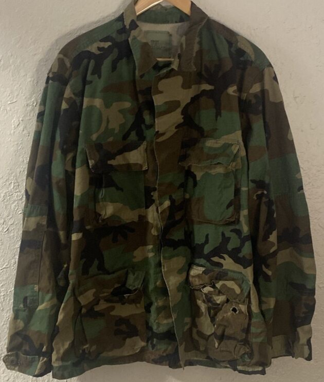 Army Hot Weather Combat Coat in Woodland Camo Size Me… - Gem