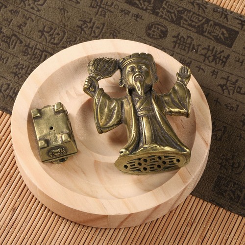 Solid Brass Zhuge Liang Fragrant Insert Figurine Small Statue Home ...
