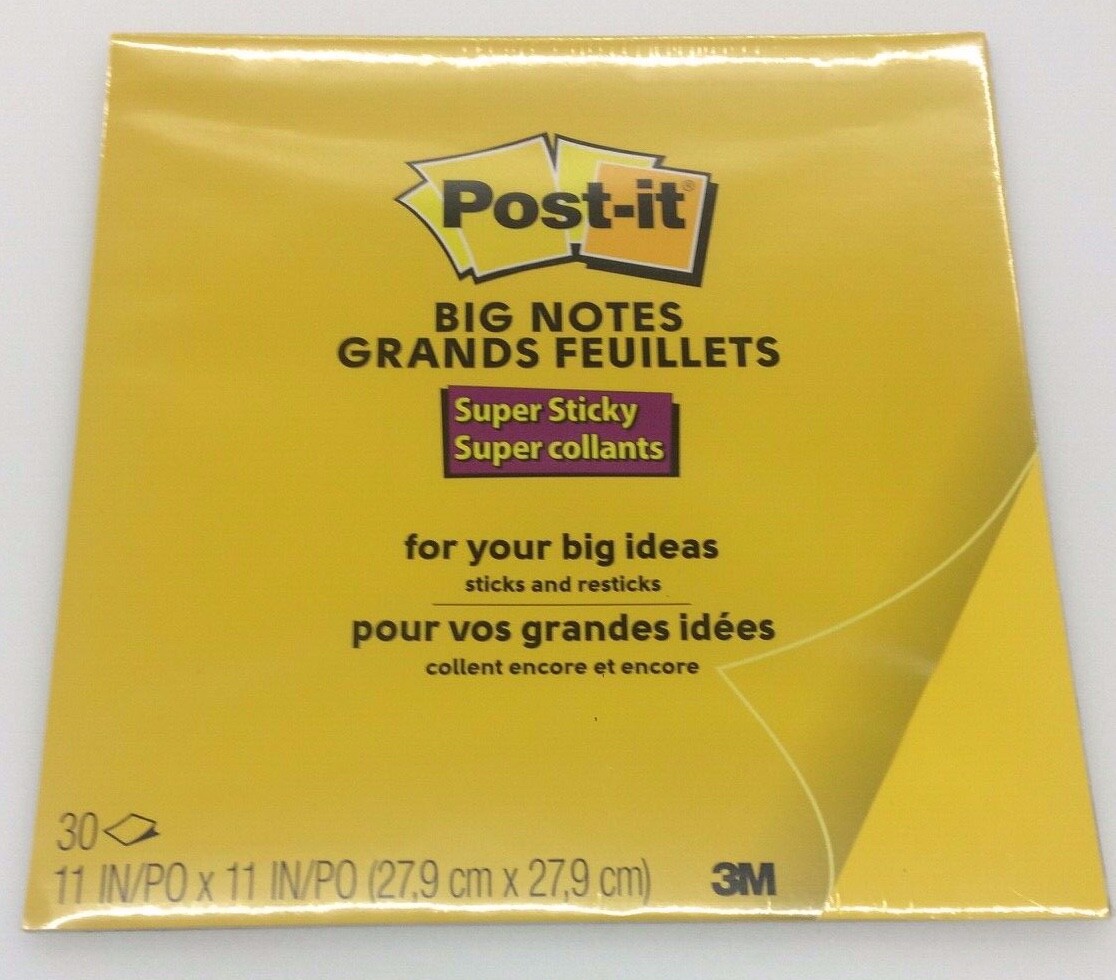 1 pack 3M Post-it Super Sticky Big Idea Post a Notes Pad 11" x 11" BN11 ...