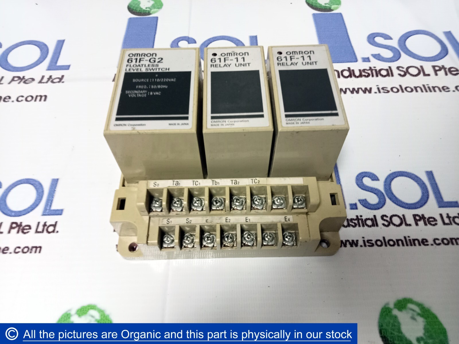 OMRON 61F-G2 Floatless level switch 61F-11 relay unit Building-block ...